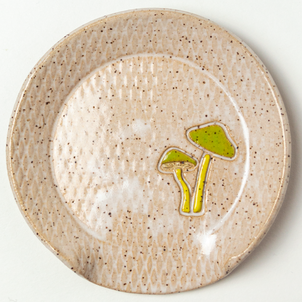 Parrot Mushroom White Stoneware Spoon Rest – White Squirrel Clayworks